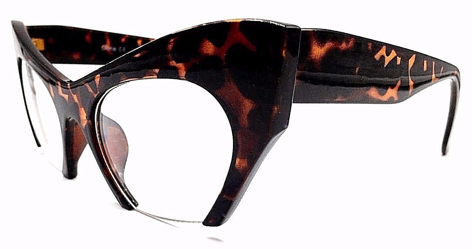 Cateye "Razoir" Half Rim Women Eyeglasses Glasses Clear Lenses BLACK ...