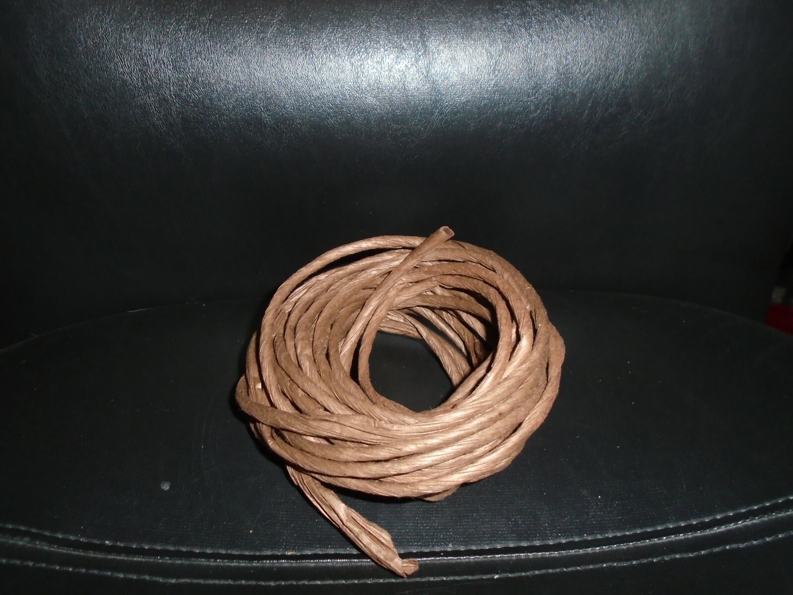 NOS VINTAGE ROLL OF 7 YARDS BROWN RAFFIA | eBay