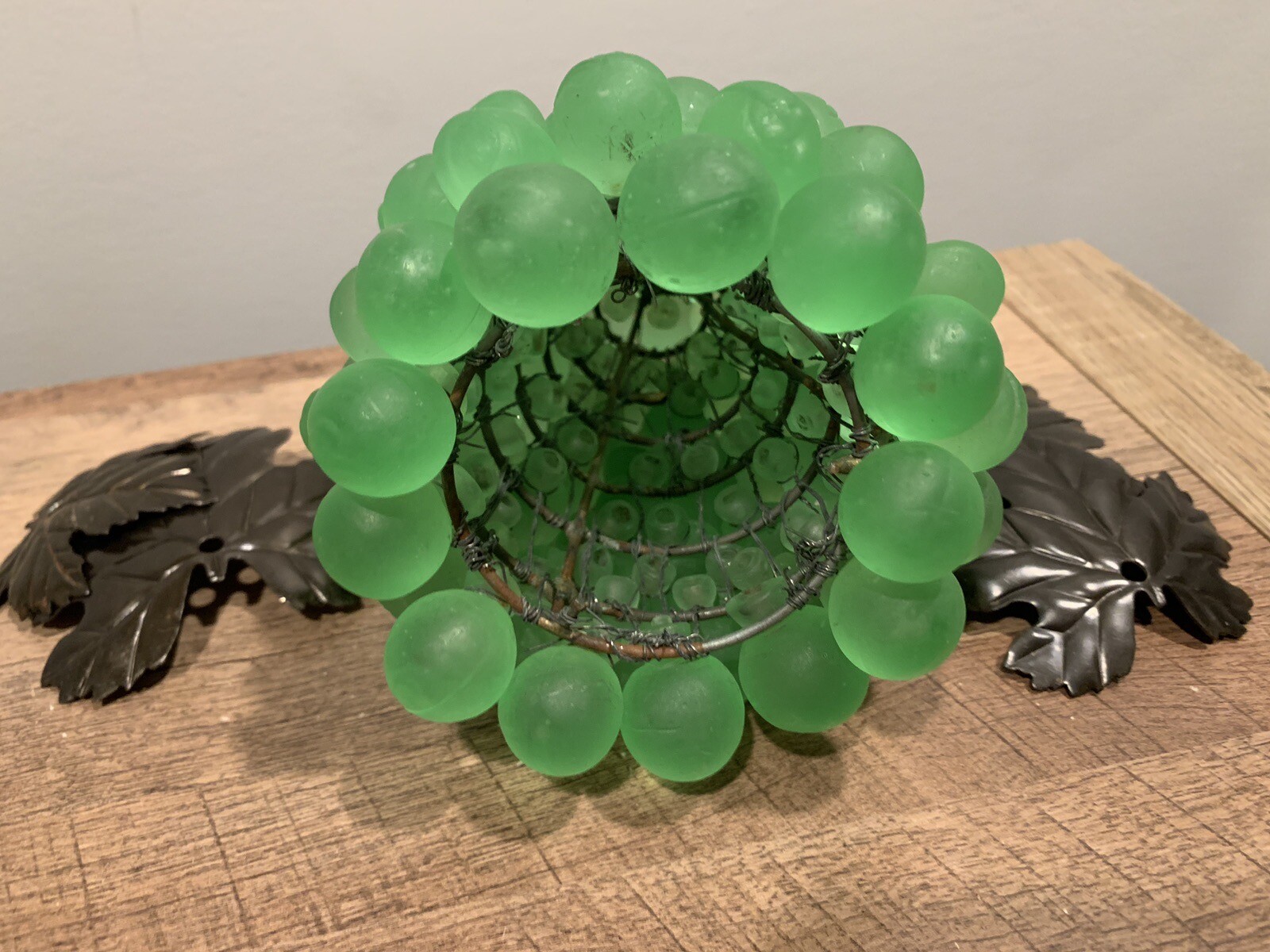 Art Nouveau Murano Czech Glass Grape Cluster Fruit Lamp Shade Art Deco ...