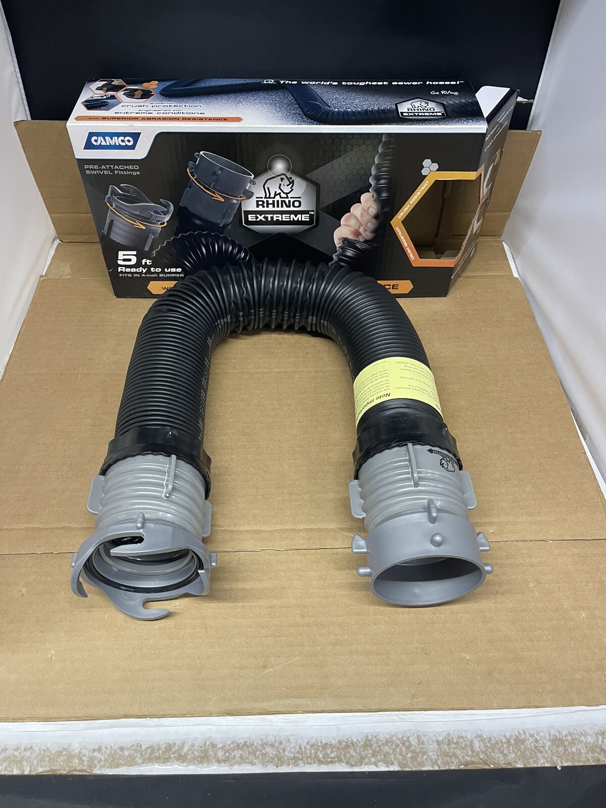 Camco 39865 Rhino EXTREME 5ft RV Sewer Hose Extension Kit, RV Camper ...
