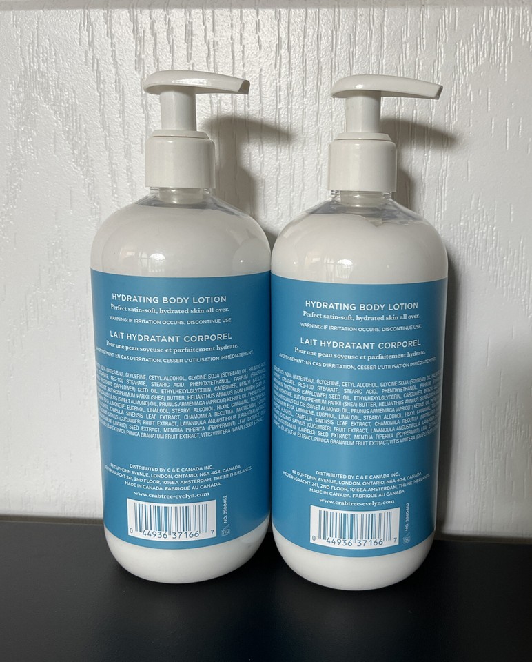 CRABTREE & EVELYN "La Source" Body Lotion Pump JUMBO 16.9 oz X 2 ...