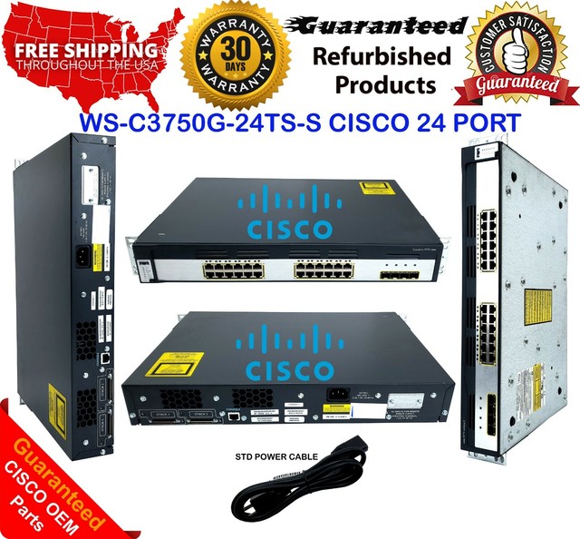Cisco Catalyst (WS-C3750G-24TS-S) 24-Ports Rack-Mountable Switch ...