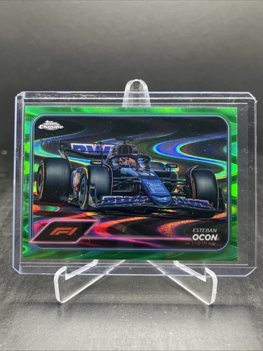 2024 Topps Chrome Formula 1 F1 Esteban Ocon Green Ray Wave 74/99 #81 | eBay