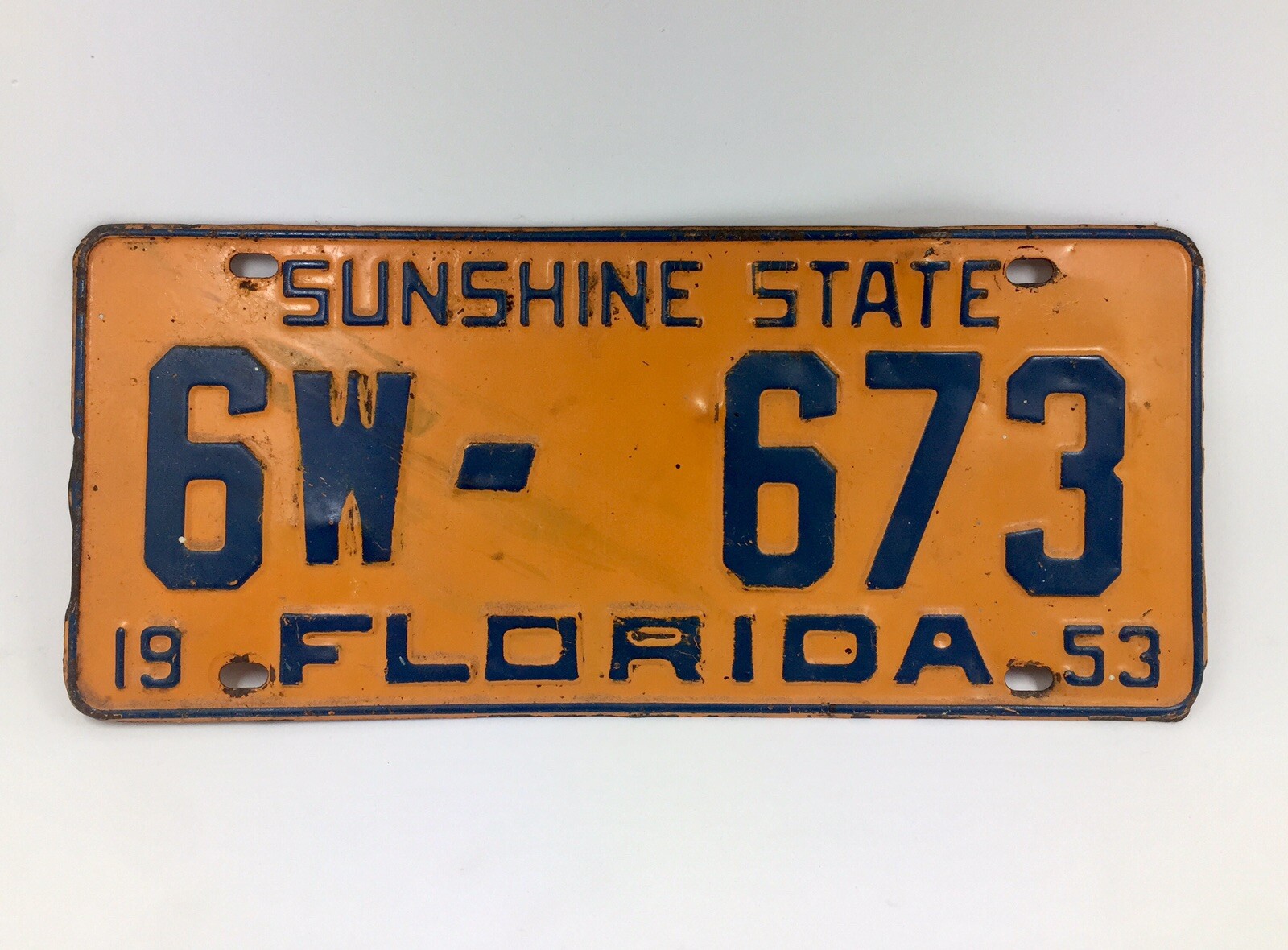 Vintage 1953 Florida Sunshine State License Plate, Palm Beach | eBay