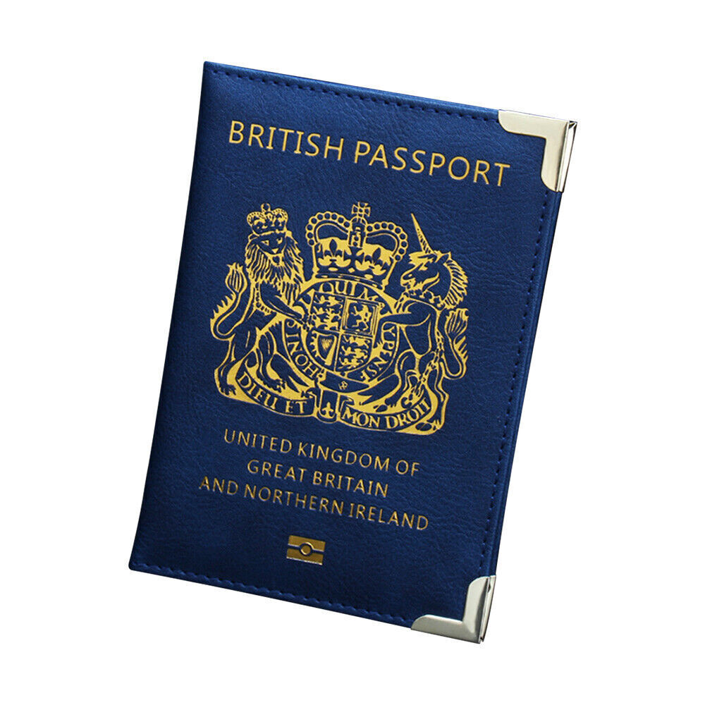 NEW British Passport Cover Holder Protector Wallet Brexit Travel Id ...