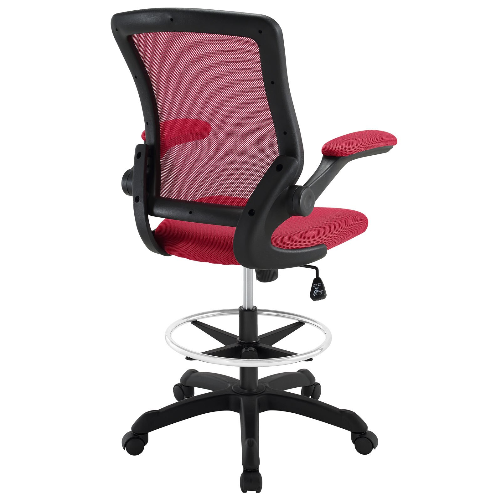 Modway Veer Drafting Chair in Red | eBay