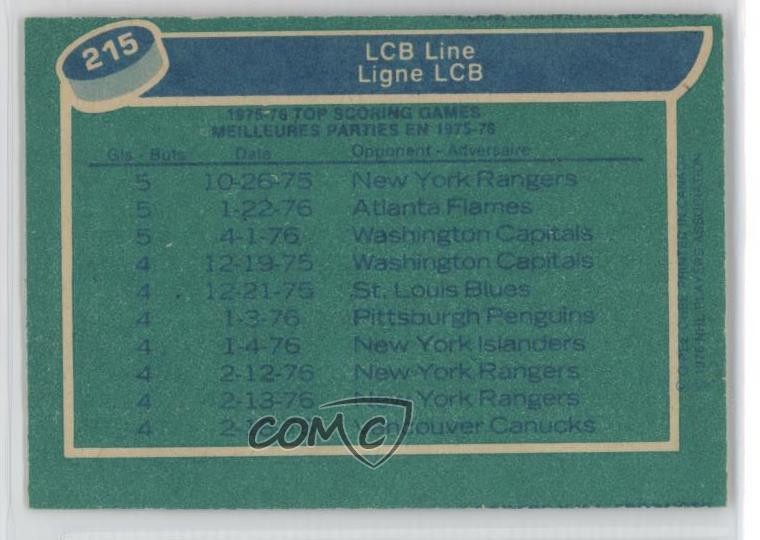 1976-77 O-Pee-Chee Bill Barber Bobby Clarke Reggie Leach #215 HOF | eBay