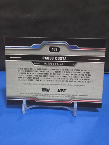 2025 TOPPS CHROME UFC SAPPHIRE PAULO COSTA BASE #153 | eBay