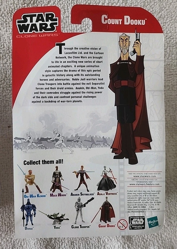 2003 HTF STAR WARS CLONE WARS COMPLETE SET OF 8 ALL UNOPENED! CARTOON ...