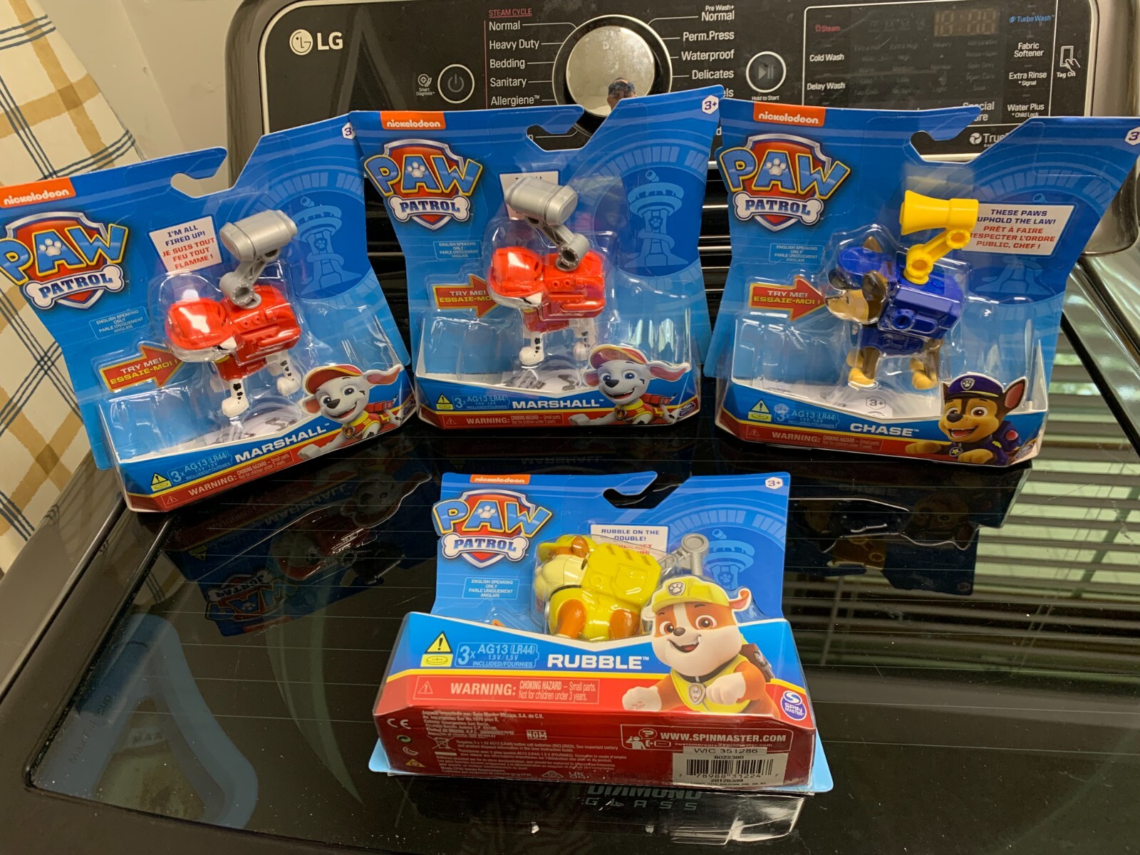 4 lot Paw Patrol Skye Action Figure marshall rubble rocky chase ...