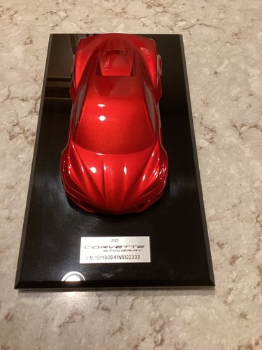 CORVETTE STINGRAY 2022 C8 OEM Speed Shape Model Owner Gift RED MIST w ...