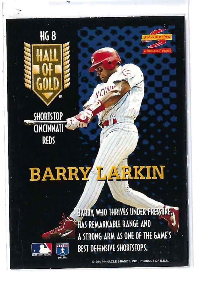 1995 Score Hall of Gold Barry Larkin -Cincinnati Reds | eBay