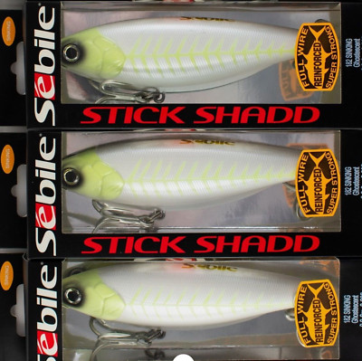 (LOT OF 3) SEBILE STICK SHADD 182 SINKING 4-3/4OZ SALTWATER LURE ...