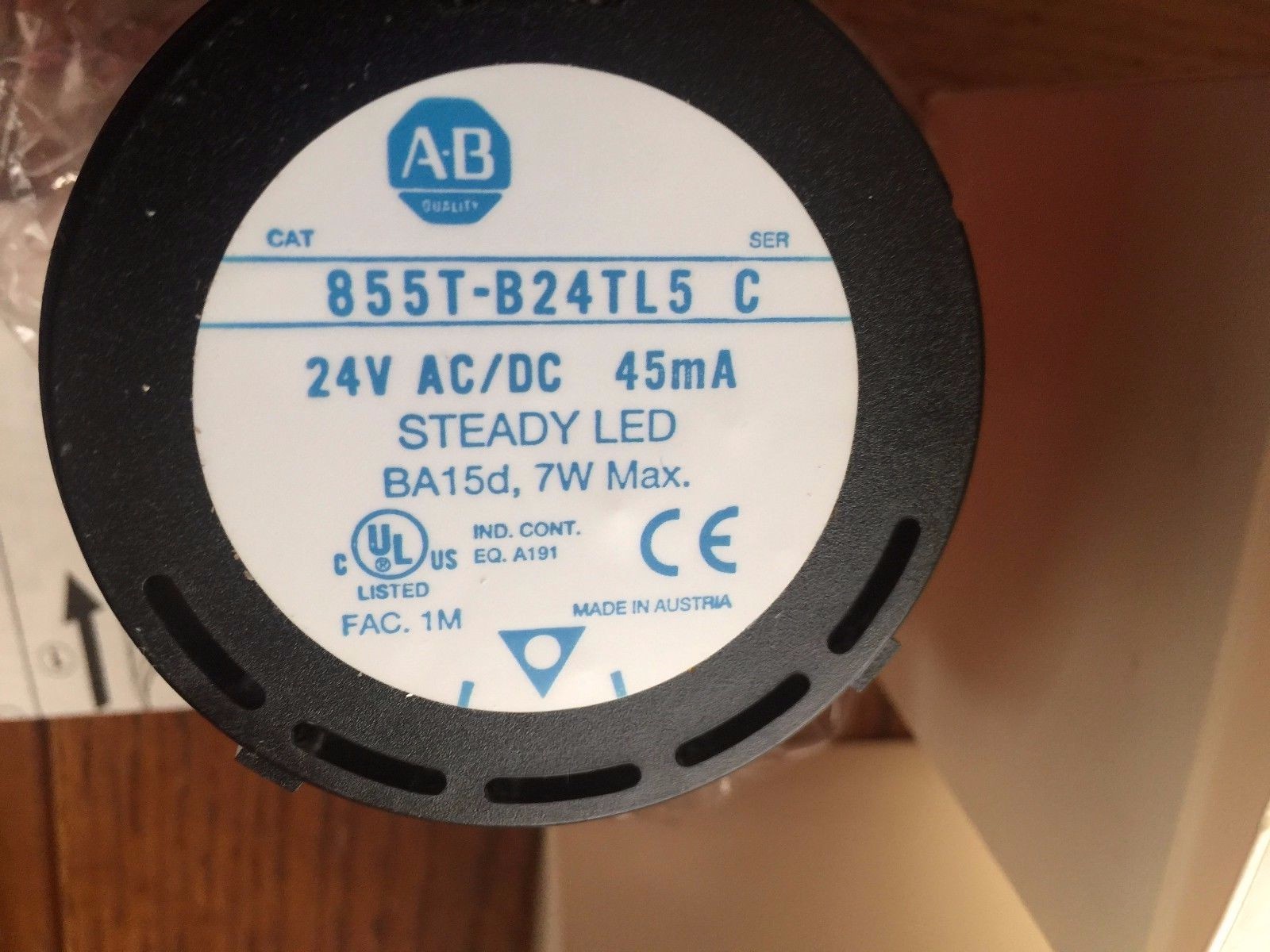 Allen Bradley 855T-B24TL5 Amber Alarm Beacon - Tower LED 24vac/dc 70mm ...