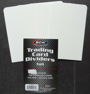 5 Loose Single BCW Trading Card Divider for Storage Boxes Tall | eBay