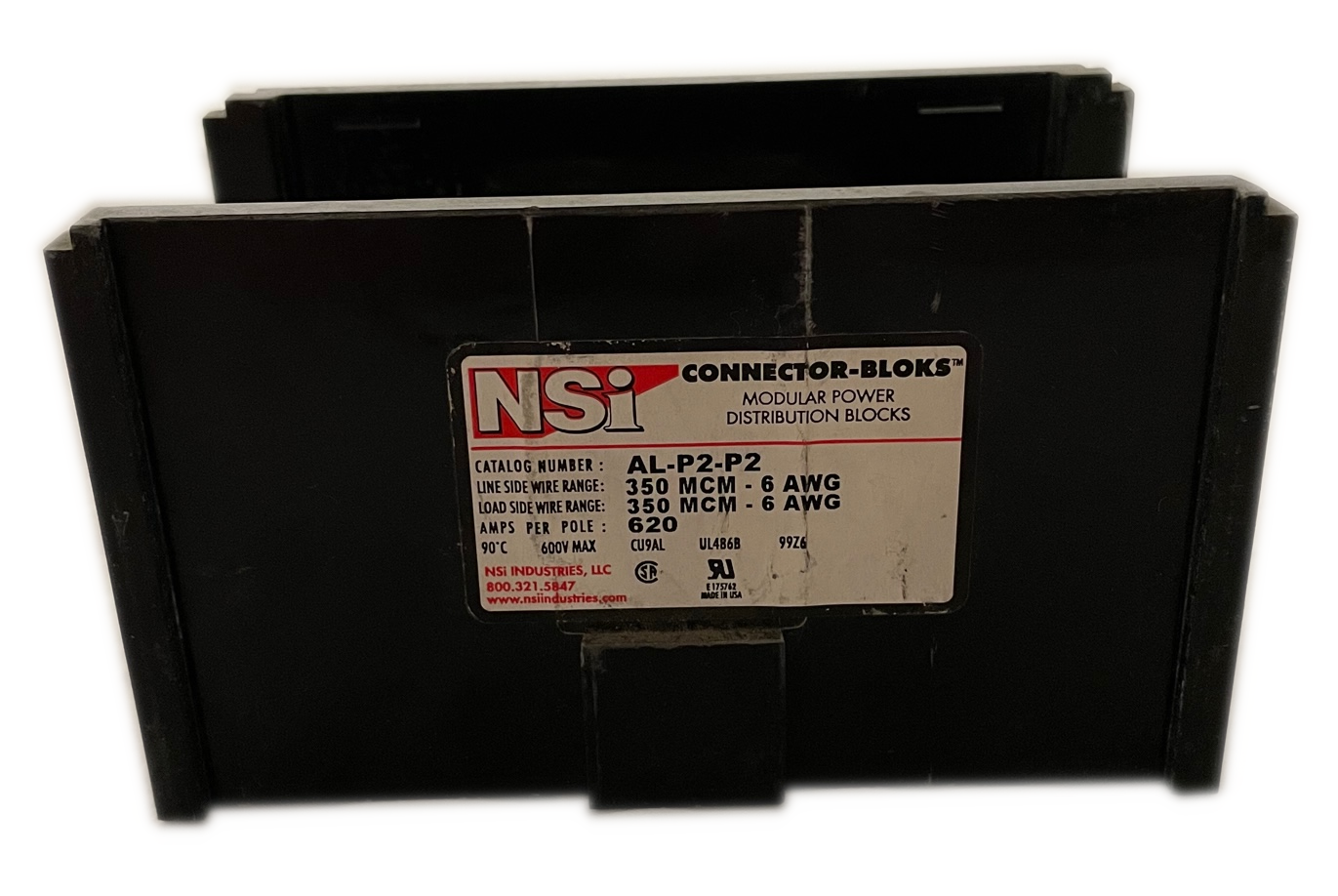 NSI Connector Bloks Power Distribution 600v 620a Model Al-p2-p2 for ...