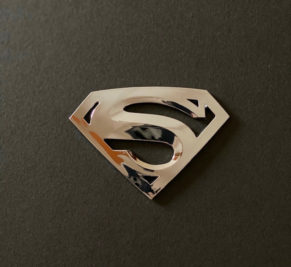 3D Chrome Superman Car Emblem - Durable, Easy-to-Install Man of Steel ...