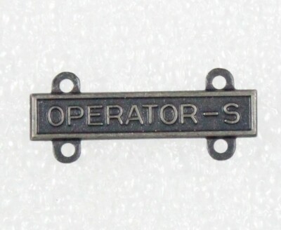U.S. Army: OPERATOR-S bar for Driver/Mechanic Badge, 1-K Sterling | eBay