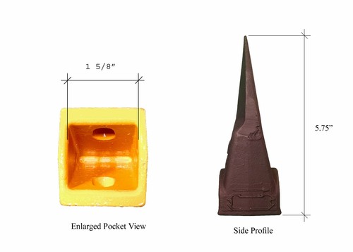 8 - Bobcat Style Excavator, Skid Rock Bucket Teeth & Pins - 7107321 ...