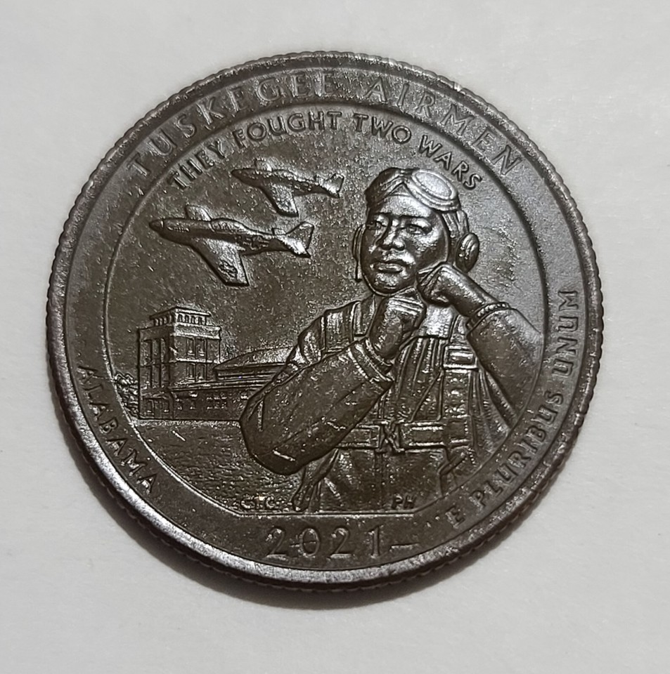 2021 P Tuskegee Airmen Quarter - Missing Clad Layer On Obverse And ...