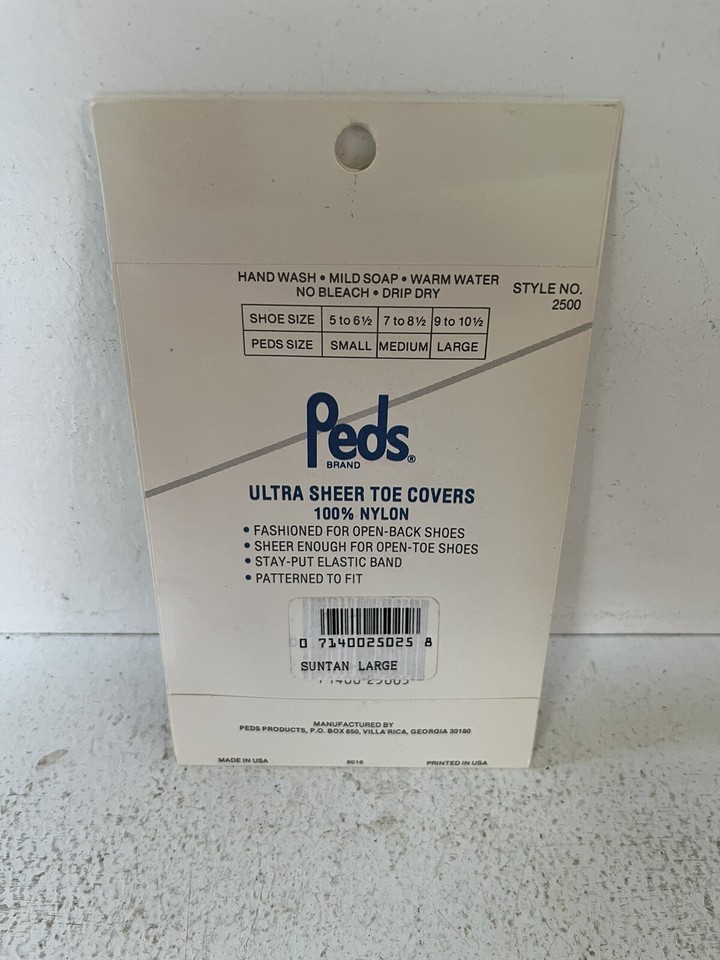 vintage unopened peds brand ultra sheer toe covers suntan color Large ...