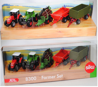 Siku Farmer 8300 Farmer Set mit MF, Fendt, Forstanhänger Krampe ...