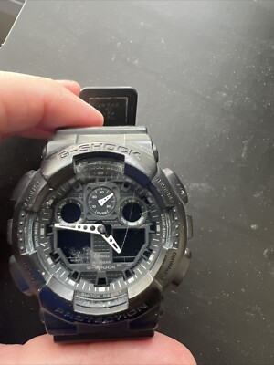 Casio Men's Watch G-Shock Black Resin Strap Anti-Magnetic Ana-Digital ...