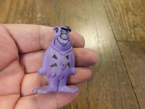 Vtg FLINSTONES 1987 Fred Flintstone Cereal Eraser Purple Mini PVC Toy ...