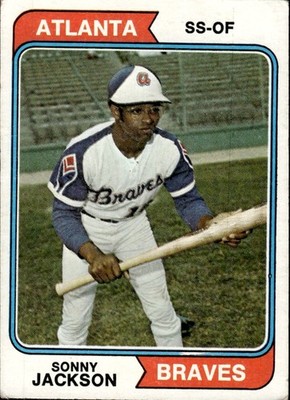 1974 Topps #591 Sonny Jackson Atlanta Braves Baseball Card 33753 | eBay