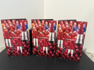 Lot Of 3 MAC Lipstick Sample Cards Set 3 Shade Ruby Woo, MAC Red ...