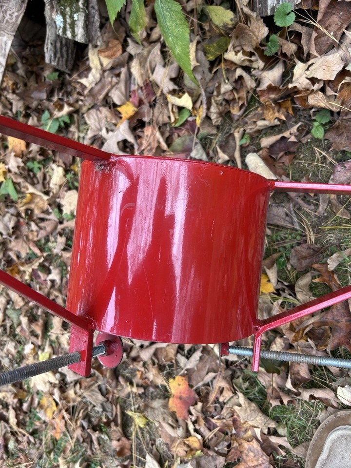 VINTAGE METAL STAND CHRISTMAS TREE STAND RED | eBay