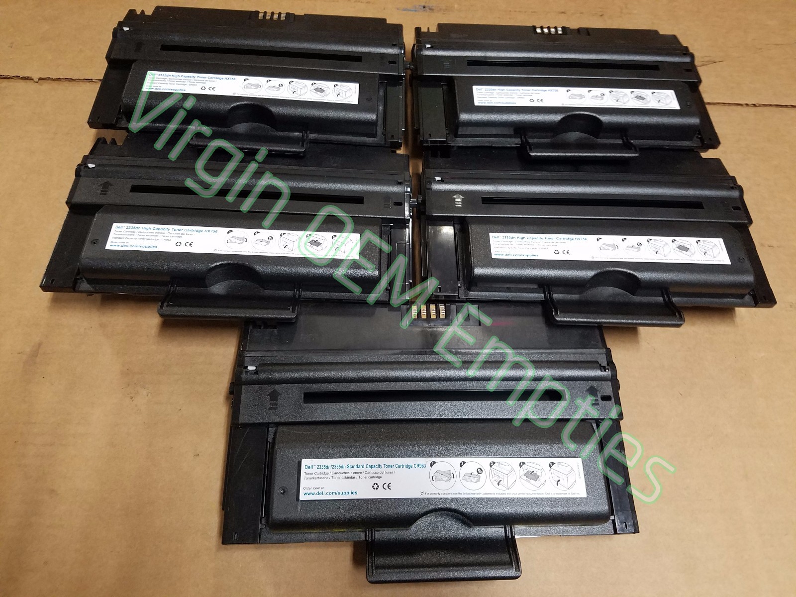 5 Virgin Genuine Empty Dell 1815 2335 Toner Cartridges FREE SHIPPING | eBay