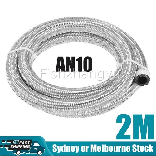 2 Meter AN10 10AN 10 AN Stainless Steel Braided Fuel Oil Cooler Gas ...
