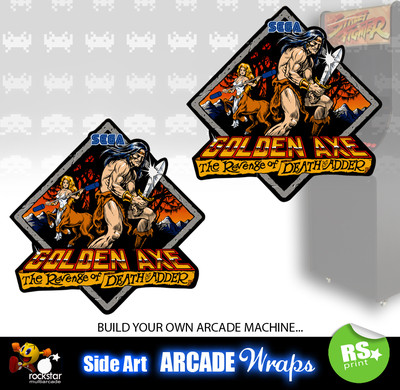 Golden Axe Arcade Side Artwork Panel Stickers Graphics / Laminated All ...