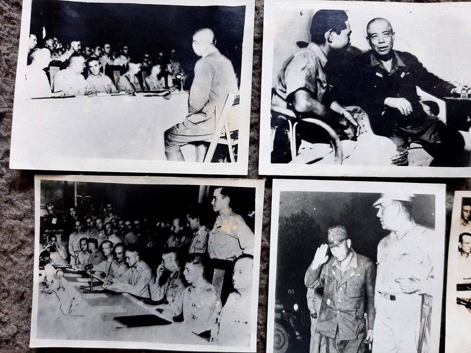 1945 WW2 Japanese Surrender Ceremony Scenes Photos General Yamashita ...