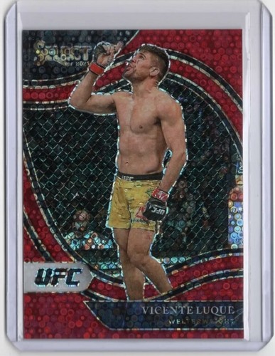 2021 Panini Select UFC Red Disco Prizm Octagonside Level SSP Vicente ...