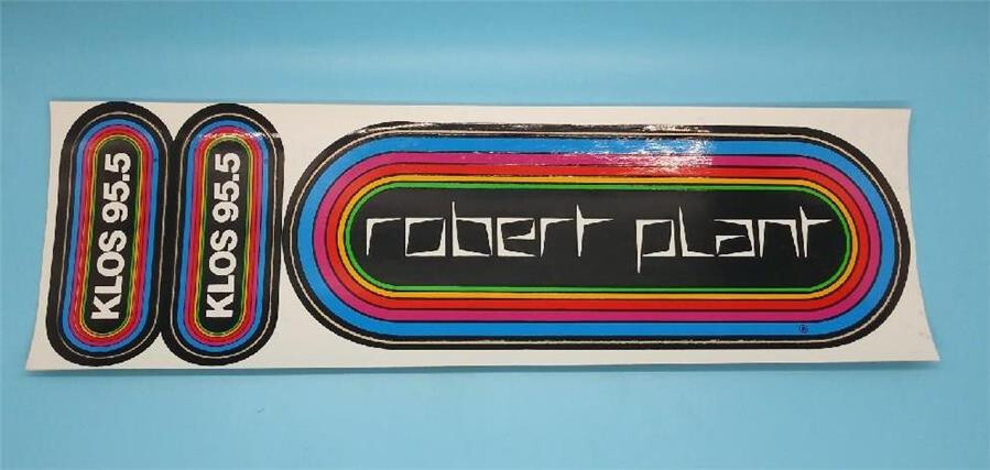 Robert Plant Original KLOS 95.5 Vintage 80's Rainbow Bumper Sticker | eBay