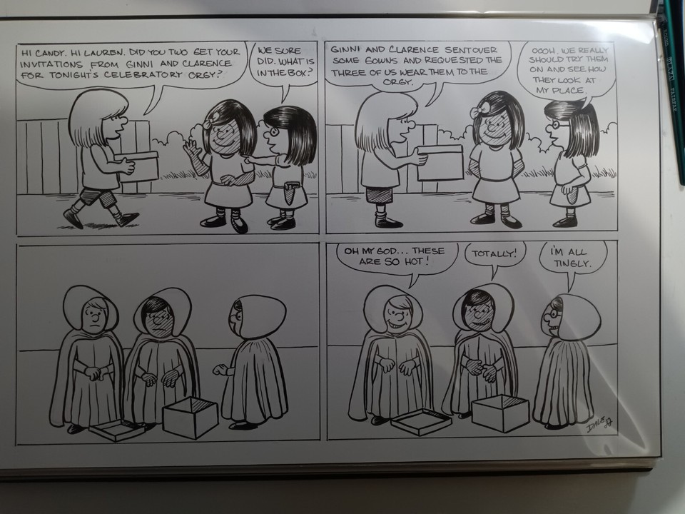 Original Comic Strip Art- G.O.P. Nuts/ Strip #34 - Roe V Wade/ Handmaid ...