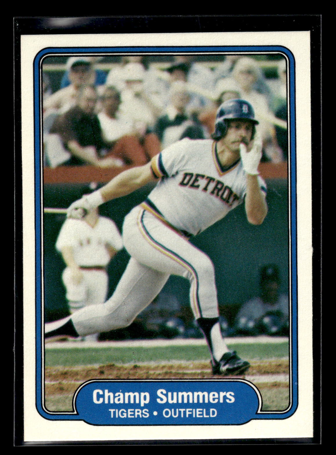 1982 Fleer Baseball #282 Champ Summers Set Break Mint+ Detroit Tigers ...