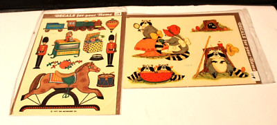 Vintage Meyercord Decals Lot-Antique Toys 1199-D/Raccoons 1535-D/ 1970 ...