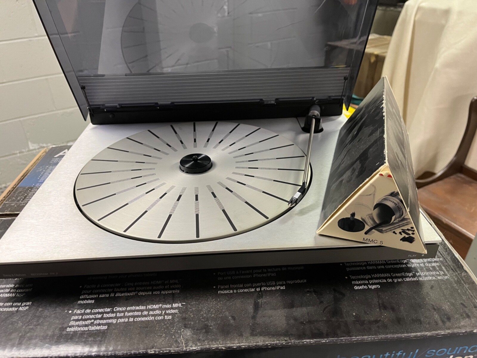 Bang & Olufsen Beogram RX2 Record Player - Silver (5833) and MMC5 part ...