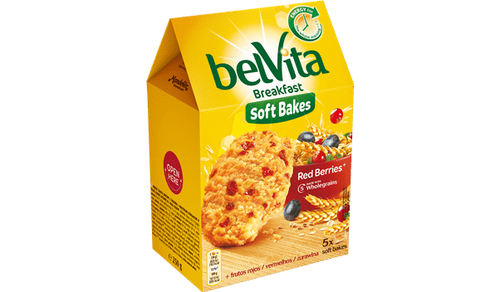 BELVITA SOFT BAKES RED BERRIES Wholegrain Breakfast Biscuits Cookies ...