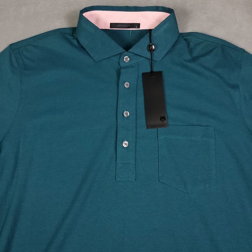Greyson Spirit Polo No Logo Front Pocket Mens Sz L Garter Green Golf ...