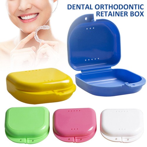 4x Orthodontic Retainer Box Teeth Mouth Denture Dental Case Guard ...
