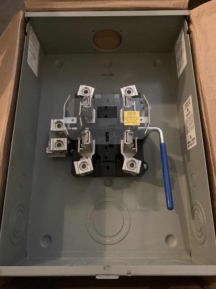 Eaton/Cutler-Hammer UTE4213BCH 200A, 600VAC, 1P3W, 4Jaw, Outdoor Meter ...