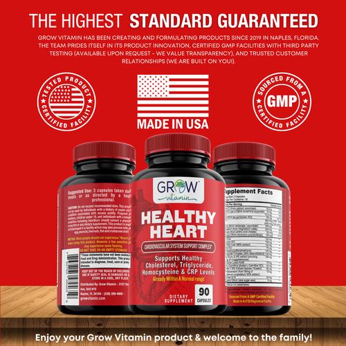 Healthy Heart Capsules for Artery Cleanse & Protection, and support of ...