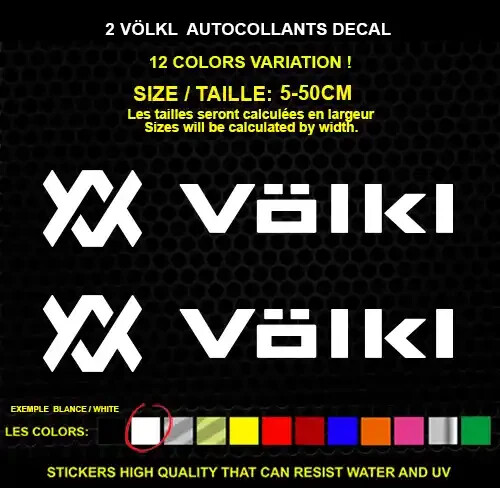 2 VÖLKL sticker Genuine decal sticker WATERPROOF STICKERS | eBay