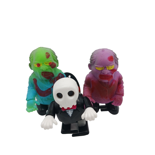 Wind Up Toy Lot of 3 Skeleton Zombie Monster Brains Scary Hans NWT NEW ...