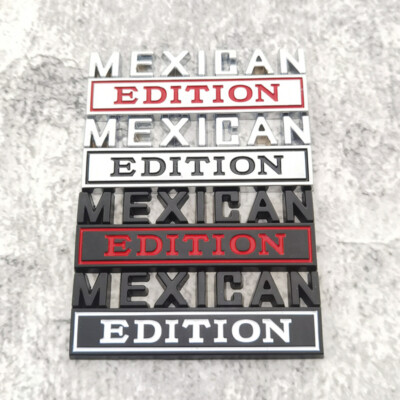 MEXICAN Edition Car Emblem Badge nameplate Fender Trunk Rear Metal ...