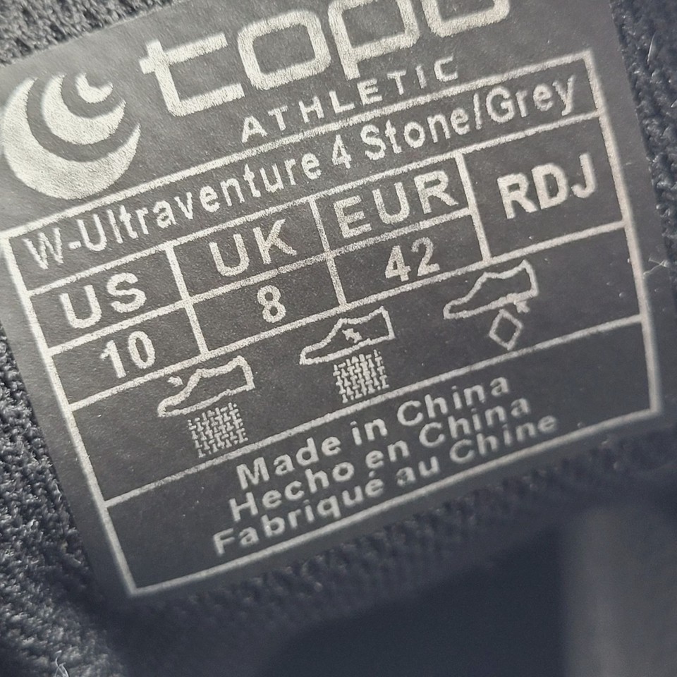 Topo Athletic Womens Ultraventure 4 Size 10 Stone Trail & Pavement ...